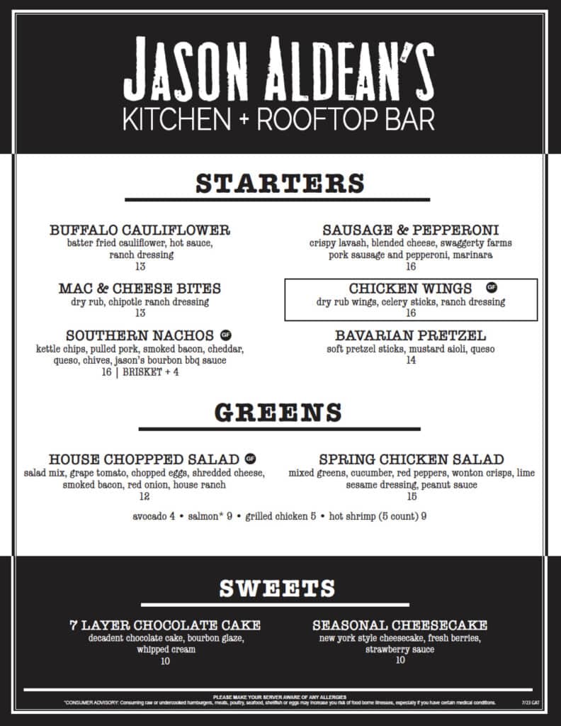 FOOD – GATLINBURG – Jason Aldean’s Kitchen + Rooftop Bar
