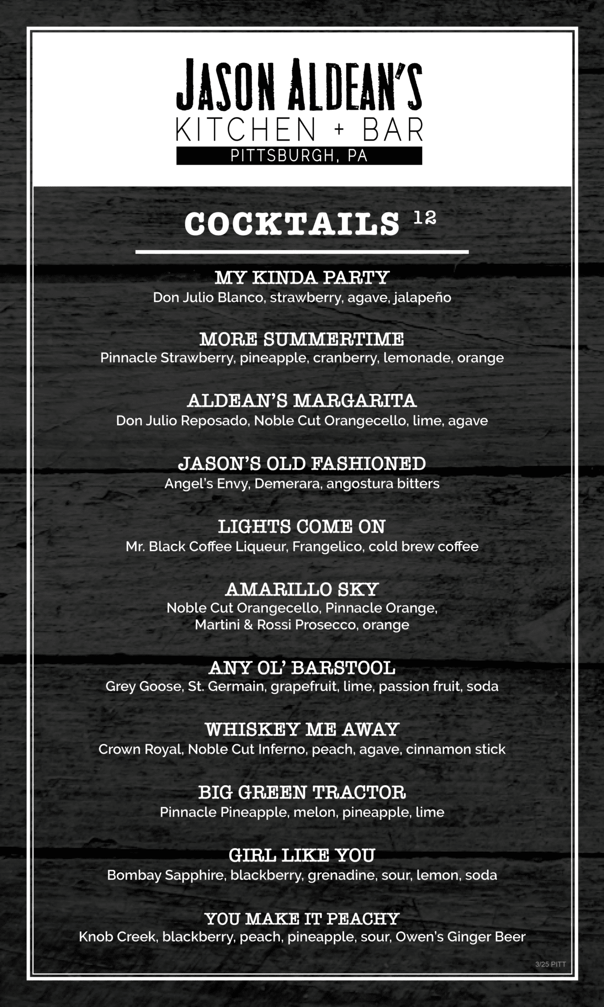 FOOD - PITTSBURGH - Jason Aldean’s Kitchen + Rooftop Bar